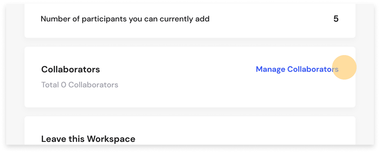Manage Collaborators